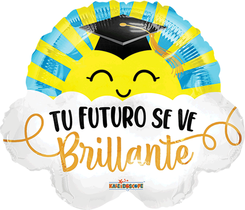GLOBO METÁLICO 18" GRADUACIÓN TU FUTURO SE VE BRILLANTE – senorglobo.mx