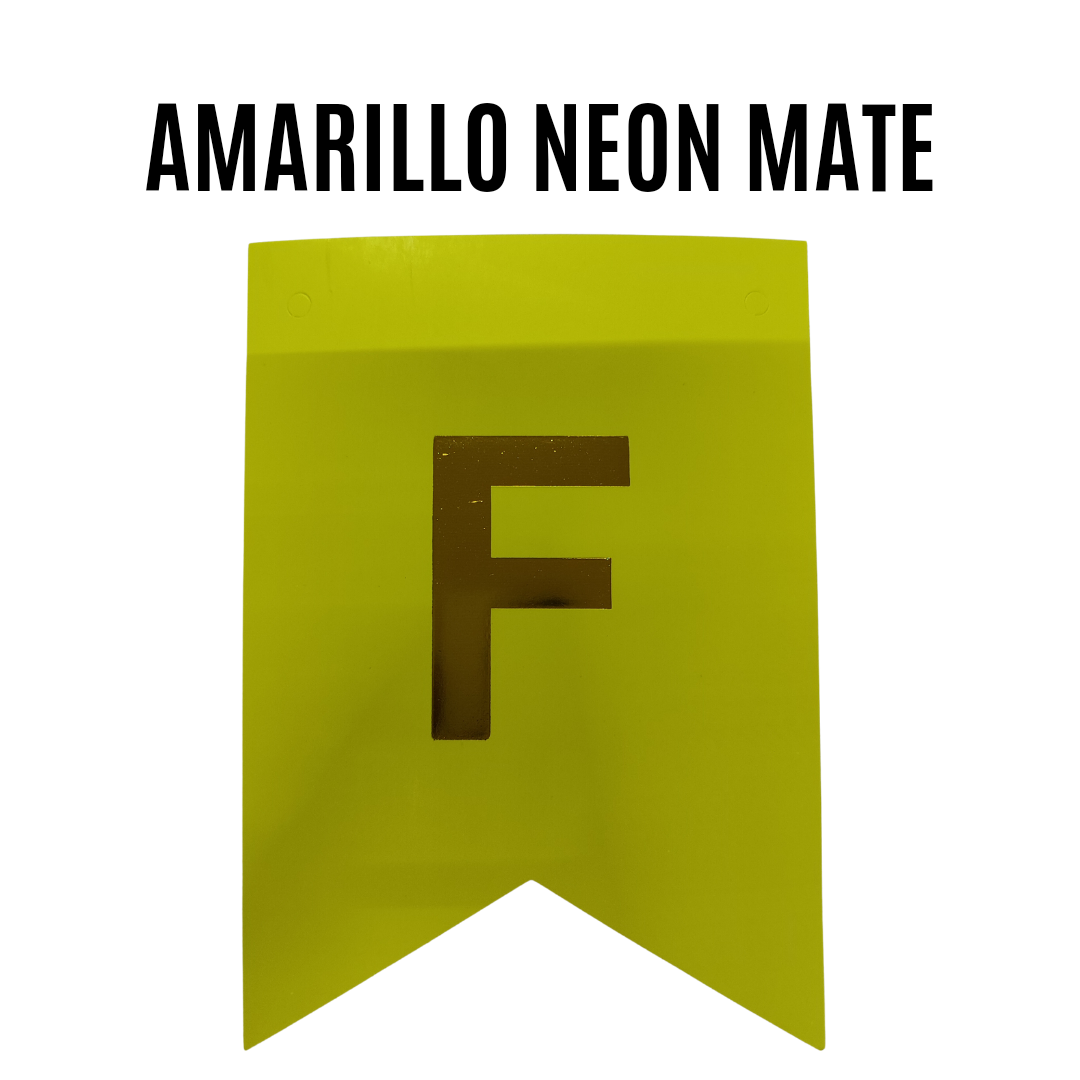 BANDERIN FELIZ CUMPLEAÑOS AMARILLO NEÓN MATE – senorglobo.mx