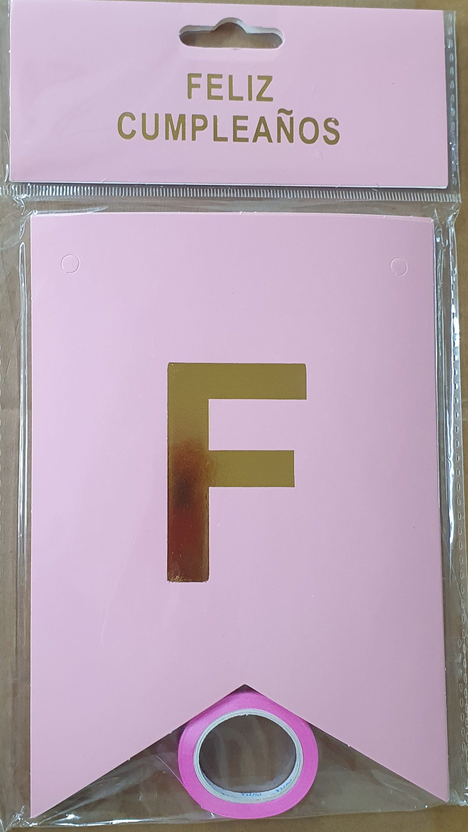 BANDERIN FELIZ CUMPLEAÑOS ROSA PASTEL MATE – senorglobo.mx