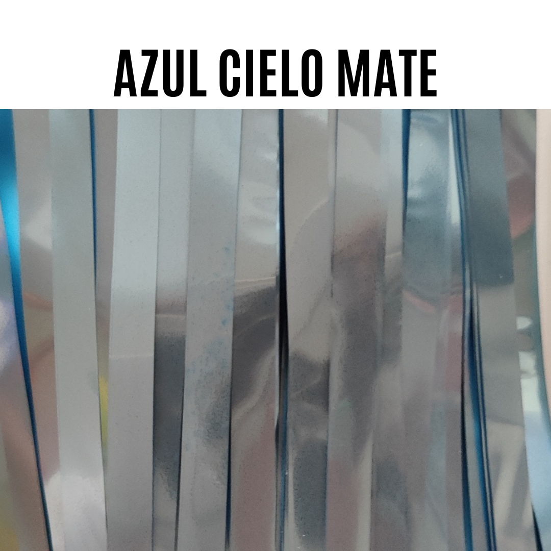 CORTINA METÁLICA AZUL CIELO MATE – senorglobo.mx