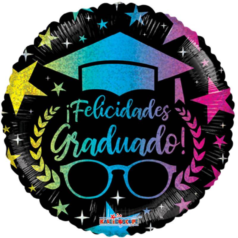 GLOBO METALICO 18" GRADUACIÓN FELICIDADES GRADUADO! – senorglobo.mx