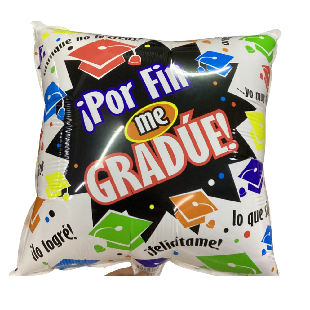 GLOBO METALICO 18" GRADUACIÓN POR FIN ME GRADUE! – senorglobo.mx