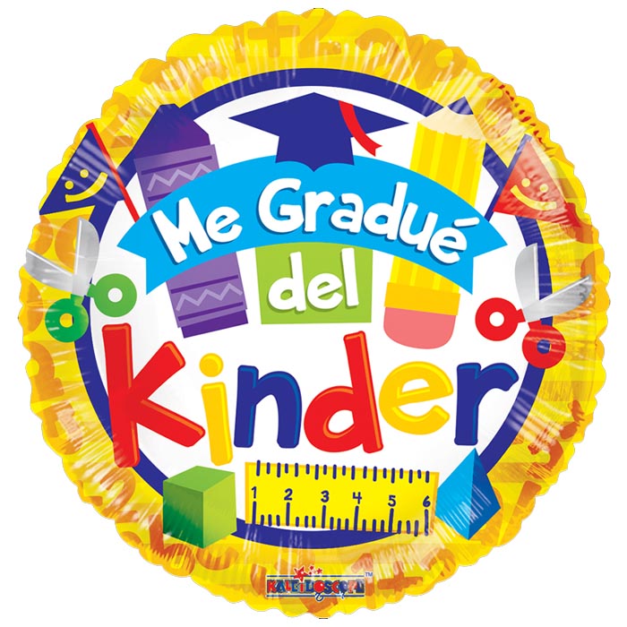 GLOBO METÁLICO 18" GRADUACIÓN ME GRADUE DEL KINDER – senorglobo.mx