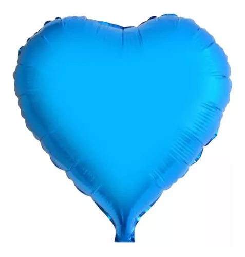 GLOBO METALICO CORAZON 9" SOLIDO AZUL REY – senorglobo.mx