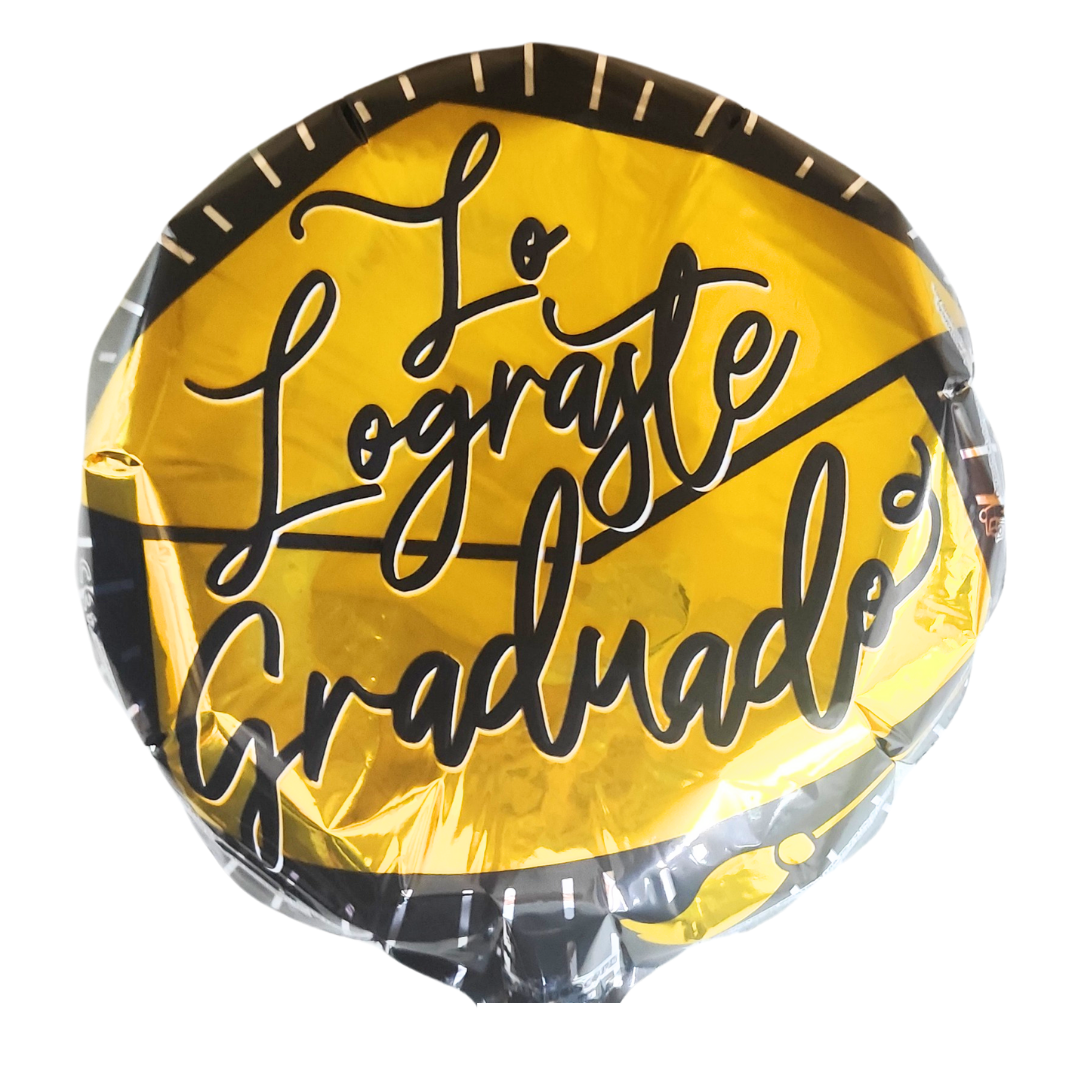 GLOBO METALICO 9" GRADUACION LO LOGRASTE GRADUADO – senorglobo.mx