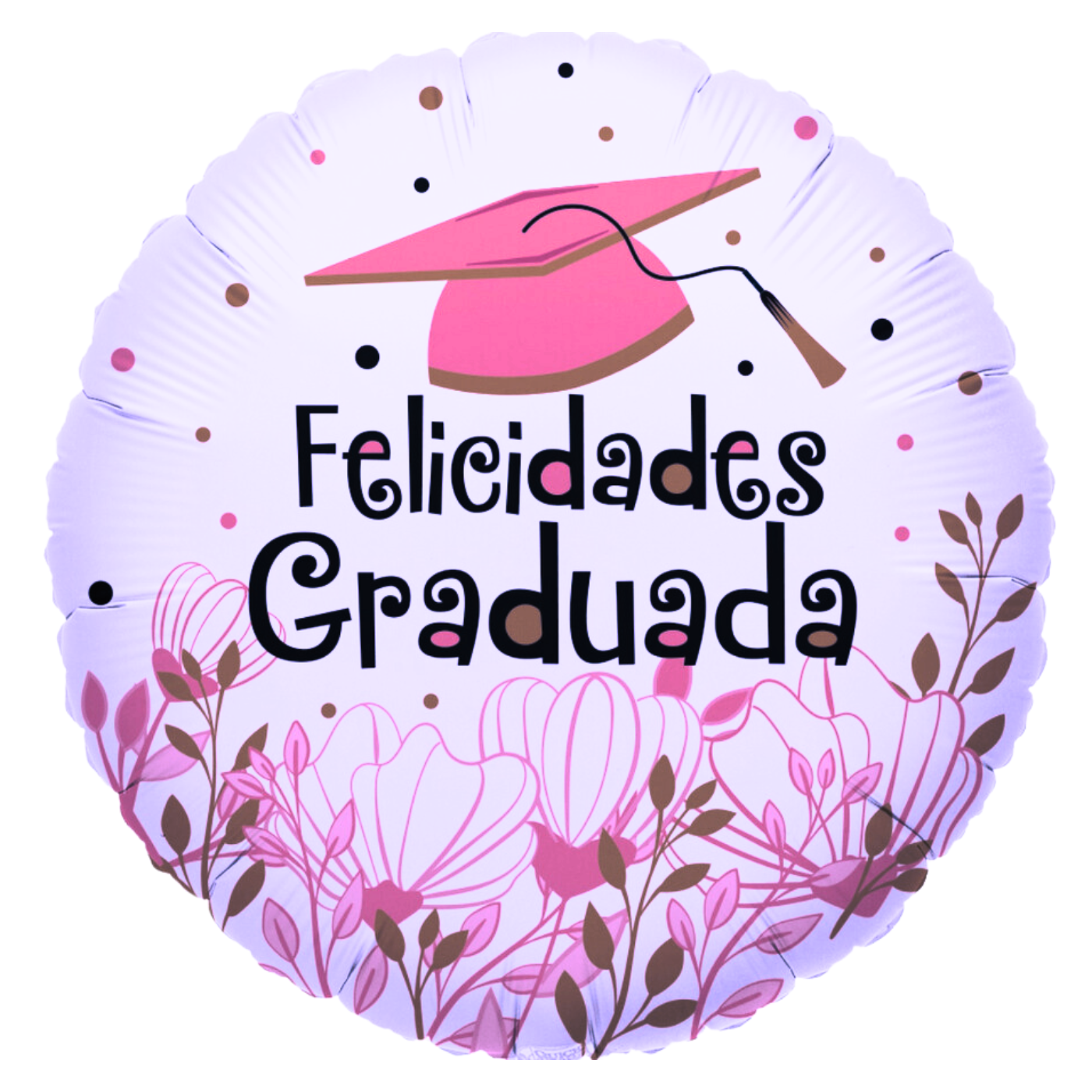 GLOBO METALICO 18" GRADUACION FELICIDADES GRADUADA COLOR ROSA ...