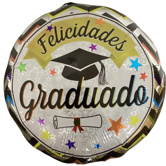 GLOBO METÁLICO 18" GRADUACIÓN FELICIDADES GRADUADO – senorglobo.mx