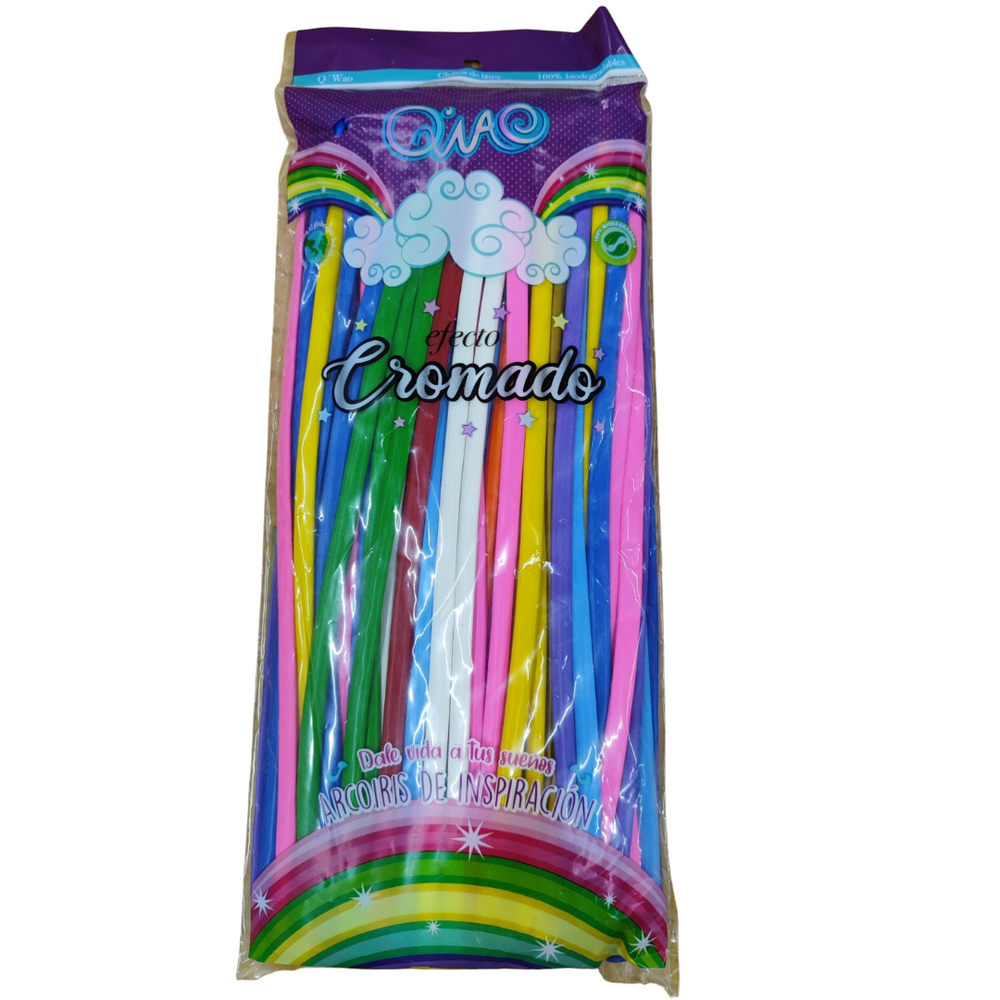 GLOBO DE LÁTEX 260" SURTIDO EFECTO CROMADO – senorglobo.mx