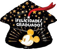 GLOBO METÁLICO 18” GRADUACION FELICIDADES GRADUADO MICKEY MOUSE ...