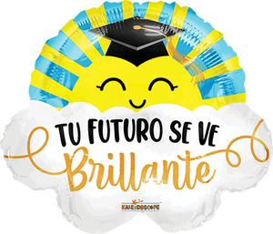 GLOBO METÁLICO 18" GRADUACIÓN TU FUTURO SE VE BRILLANTE – senorglobo.mx