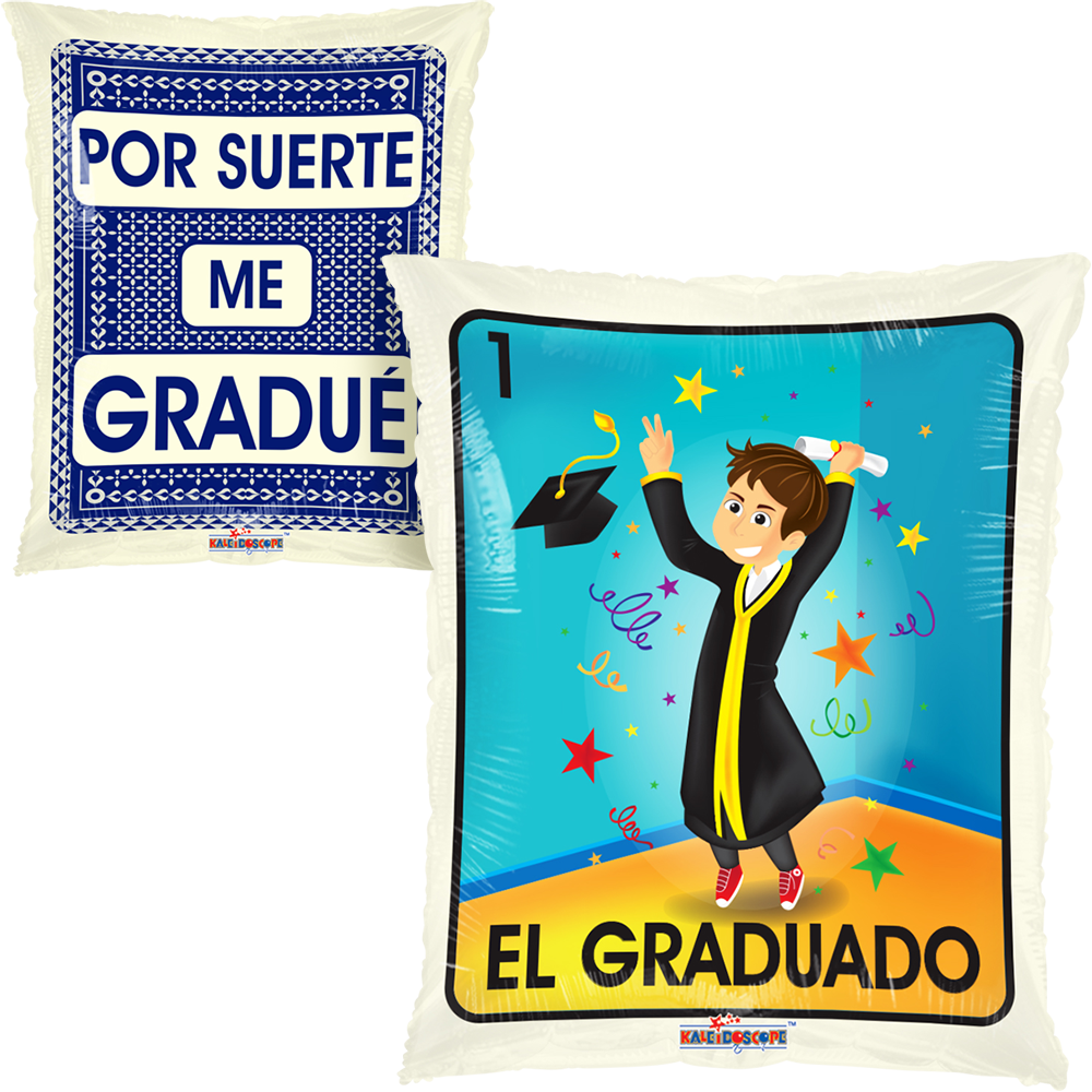 GLOBO METALICO 20 GRADUACION EL GRADUADO POR SUERTE ME GRADUE ...