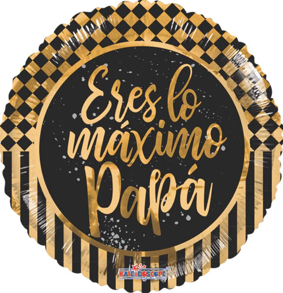 GLOBO METALICO 18" PAPÁ ERES LO MAXIMO PAPA – senorglobo.mx
