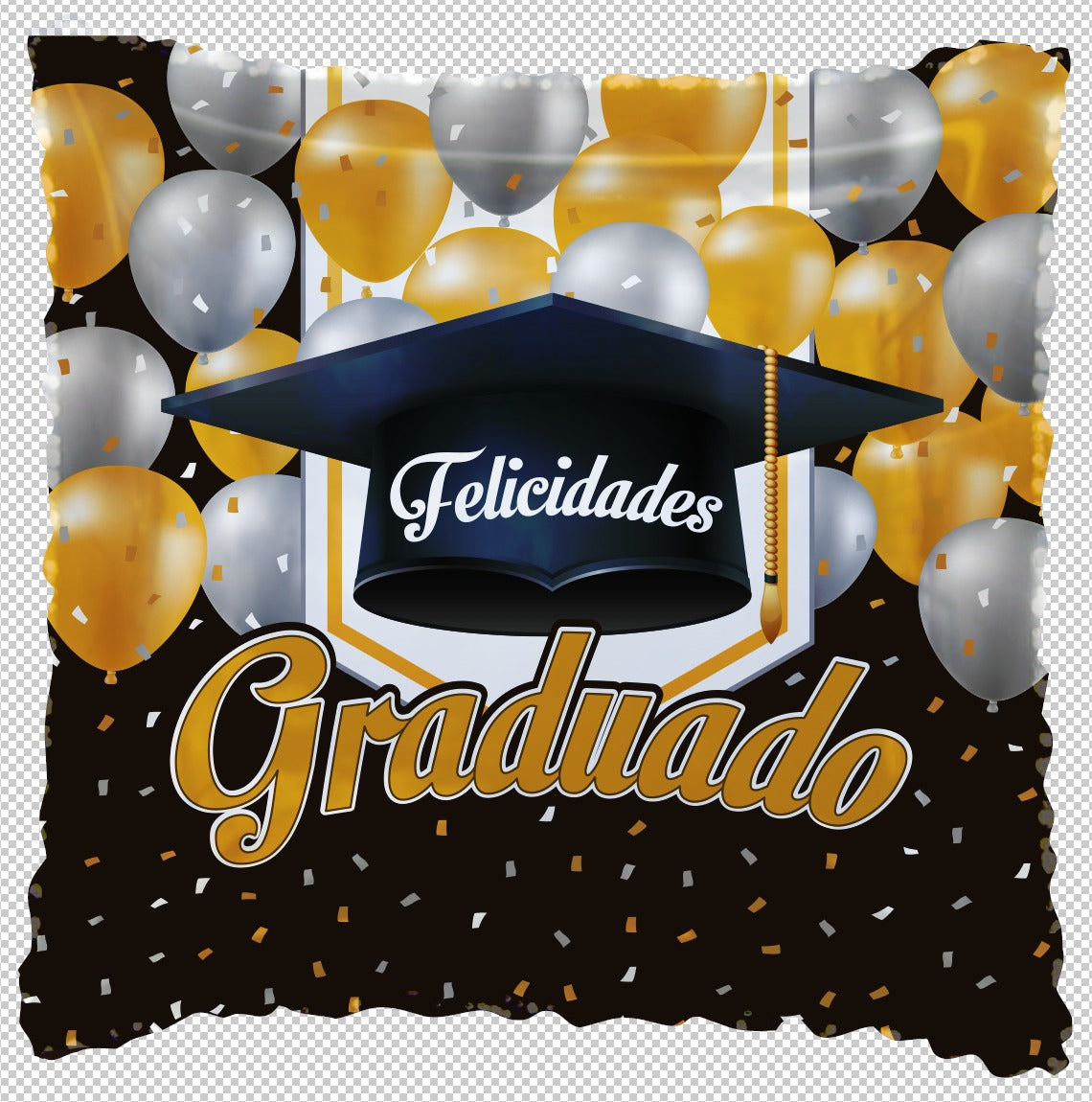 GLOBO METALICO 18" GRADUACION FELICIDADES GRADUADO – senorglobo.mx